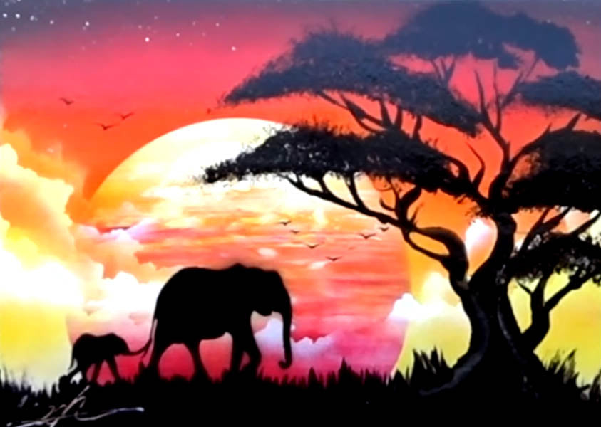 African sunset – Skech Art