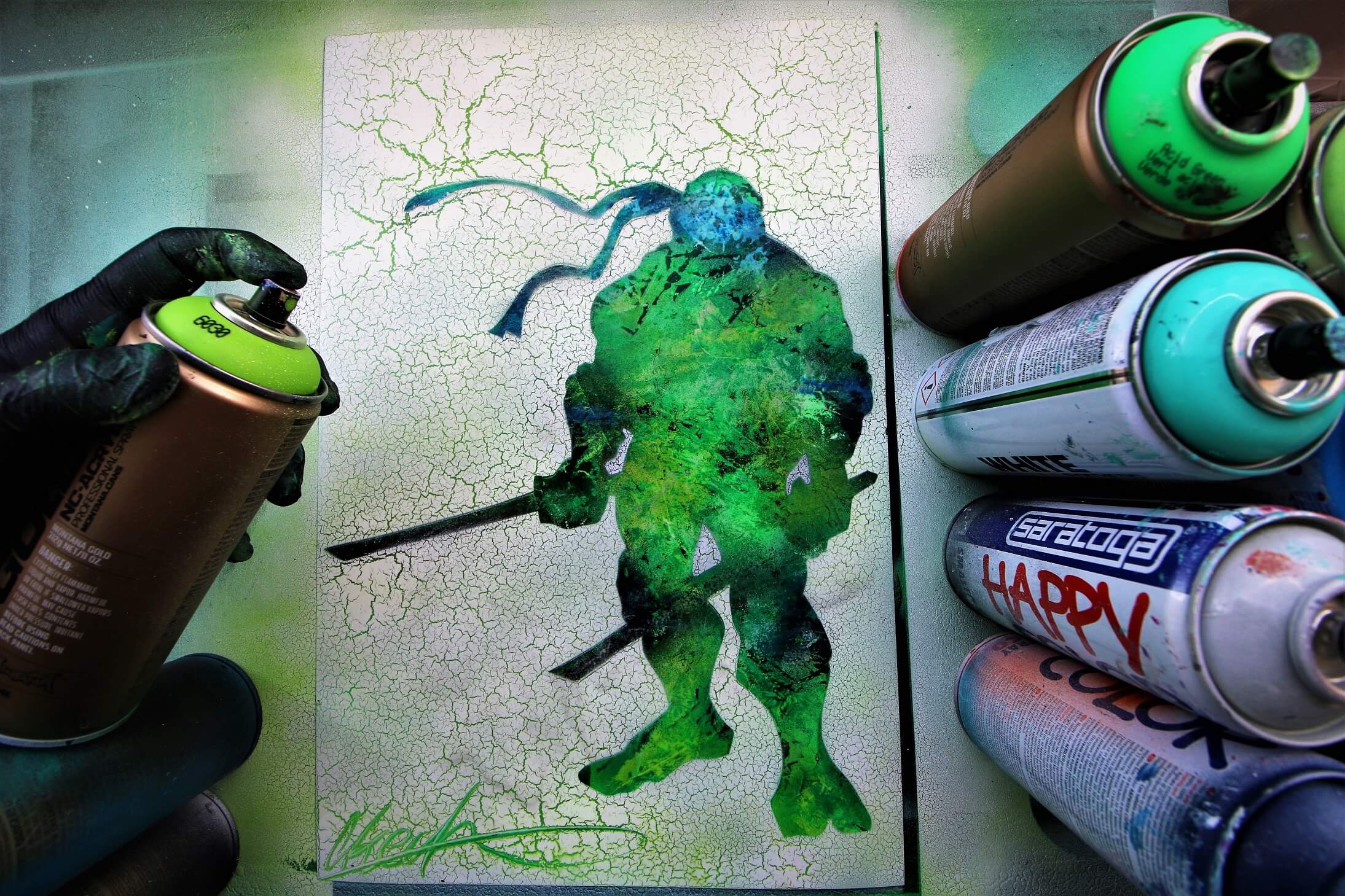 Leonardo TMNT GLOW IN DARK – Skech Art